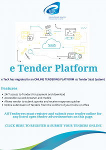 Tenders and Expressions of Interest - e TecK